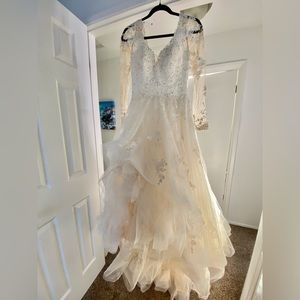 Dresses | Designer Essence Of Australia Princess Lace Sequin Wedding ...